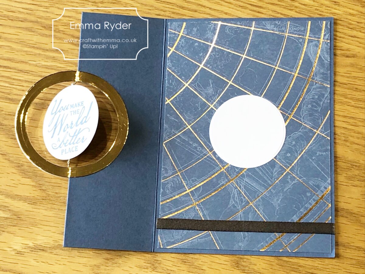 August Class by Post - Half-fold Spinner card - Craft with Emma